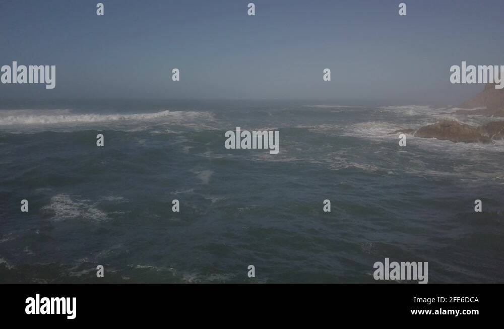 Confused sea state where Knysna River bar meets foggy Indian Ocean ...
