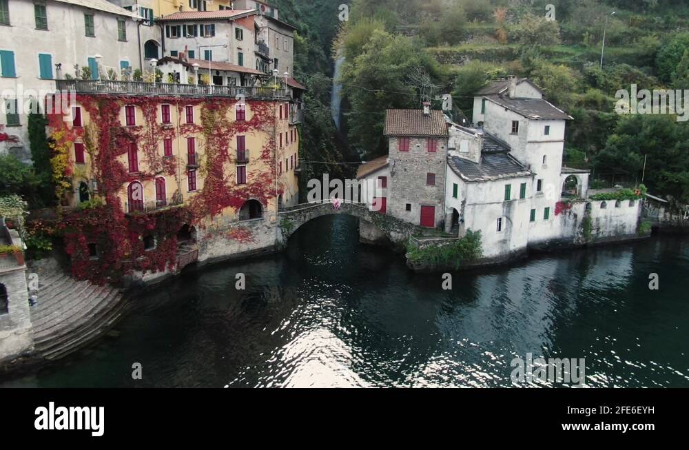 Italy - Lake Como - Nesso, Flying away from Bridge of Nesso with the ...