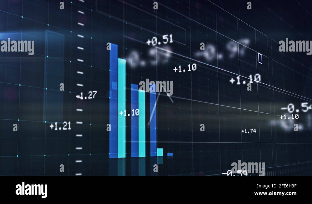 Data Chart Growth Chart Blue 01 Stock Video Footage - Alamy