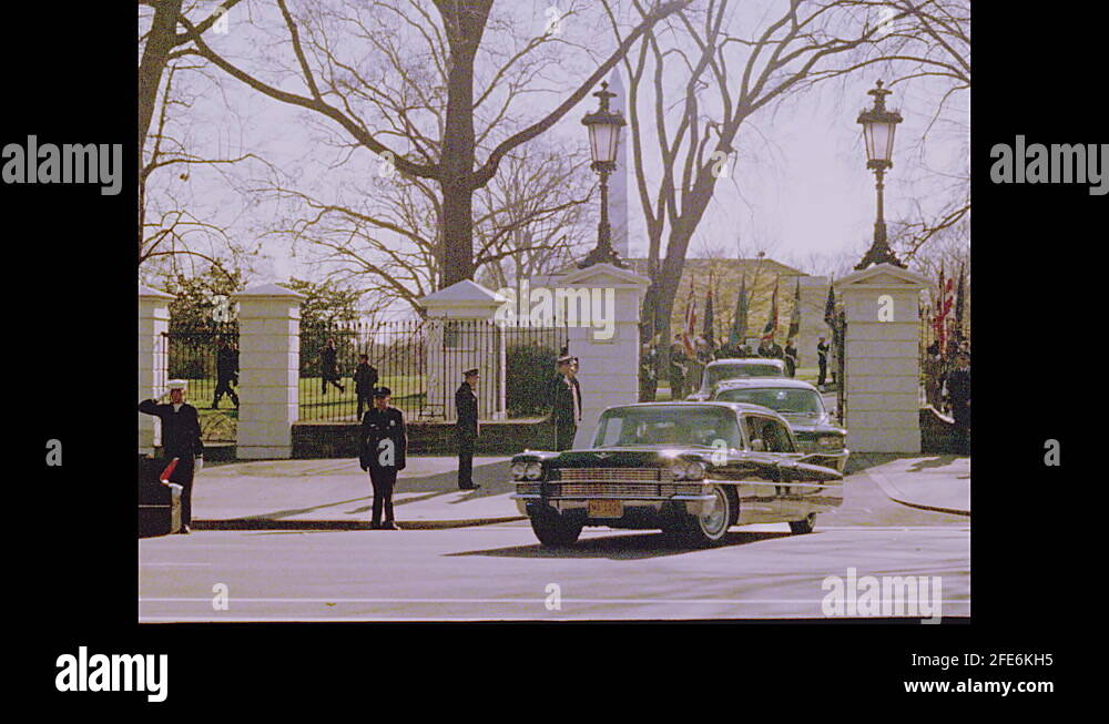 1960s: Black cars follow funeral procession of John F. Kennedy from ...