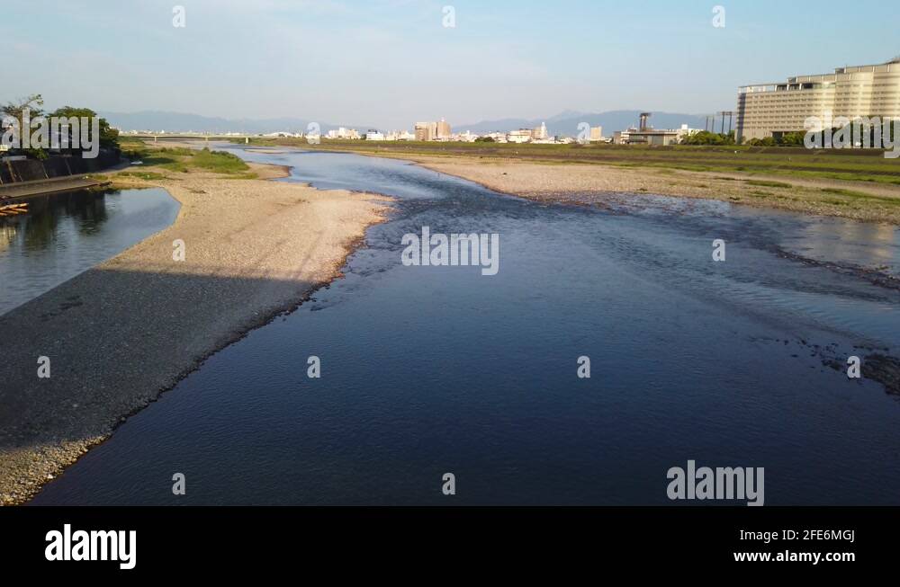 Nagara river, Ayu fishing spot in Gifu Japan. Slow motion Stock Video ...