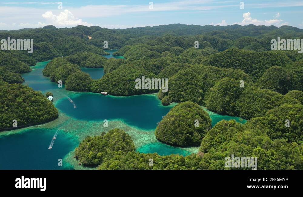 Sohoton Cove Siargao Island Philippines. Aerial View of Exotic Tropical ...