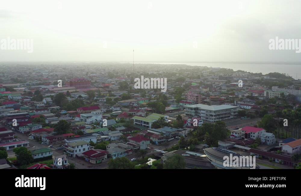 Paramaribo heritage city in Suriname, South America, aerial view Stock ...