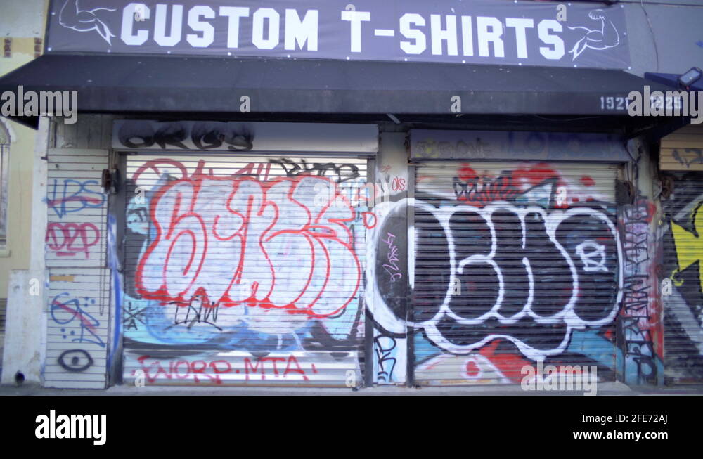 Graffiti shop shutters Stock Videos & Footage - HD and 4K Video Clips ...