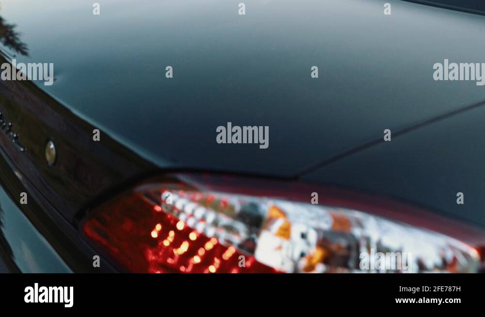 Moving Shot Revealing the Rear End of a Black Nissan Silvia S15 Stock ...