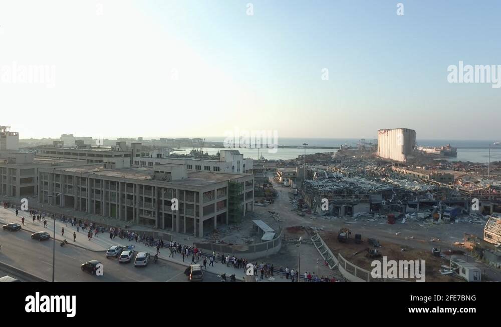Destruction in Beirut's port, Beirut, Lebanon Stock Video Footage - Alamy
