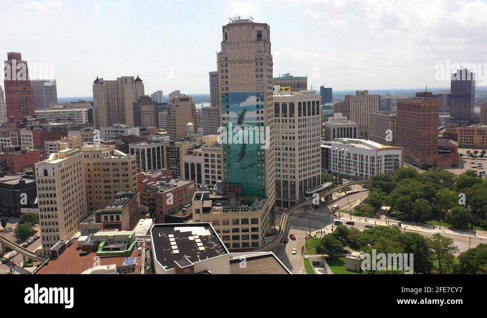 Downtown detroit aerial Stock Videos & Footage - HD and 4K Video Clips ...