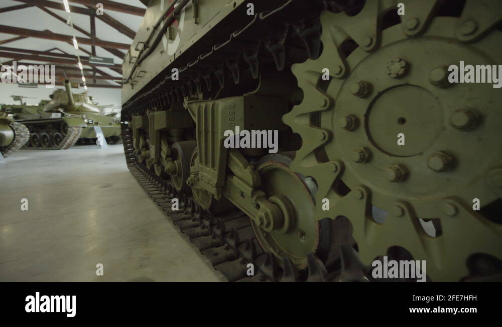 Retro tank wheel tracks close-up 4K Stock Video Footage - Alamy