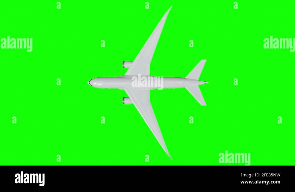 Airplane flying On Green Screen Background 4K Stock Video Footage - Alamy