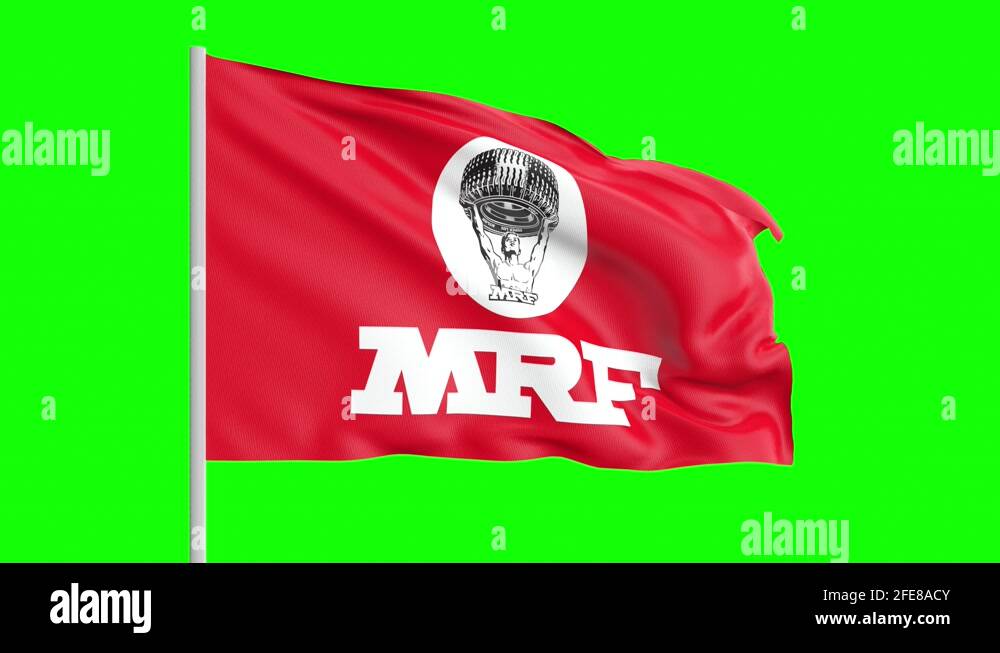 MRF Flag For Content Creators in Green Screen 4K Stock Video Footage ...