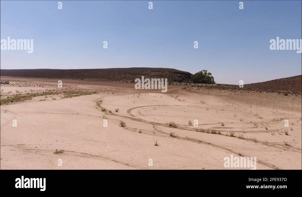 Dry catchment dam in the Karoo during South Africa's worst drought in ...
