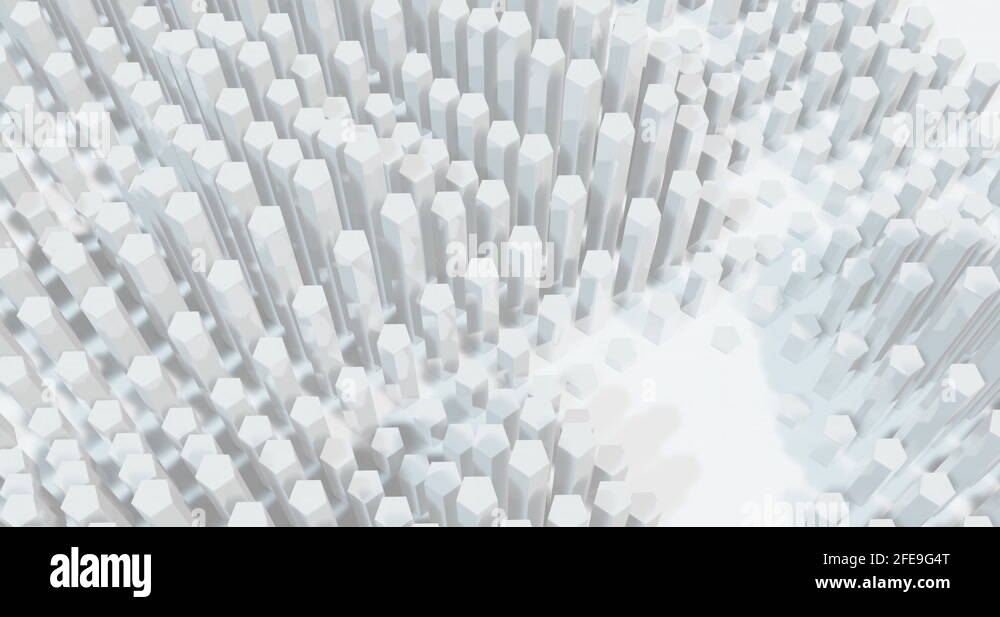 Animation of 3D shapes moving against white background Stock Video ...