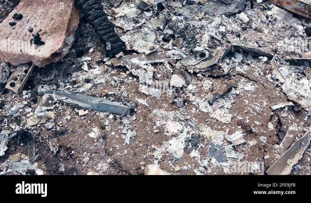 Melted metal from cars. LNU Lightning Complex Fire, Napa, California ...