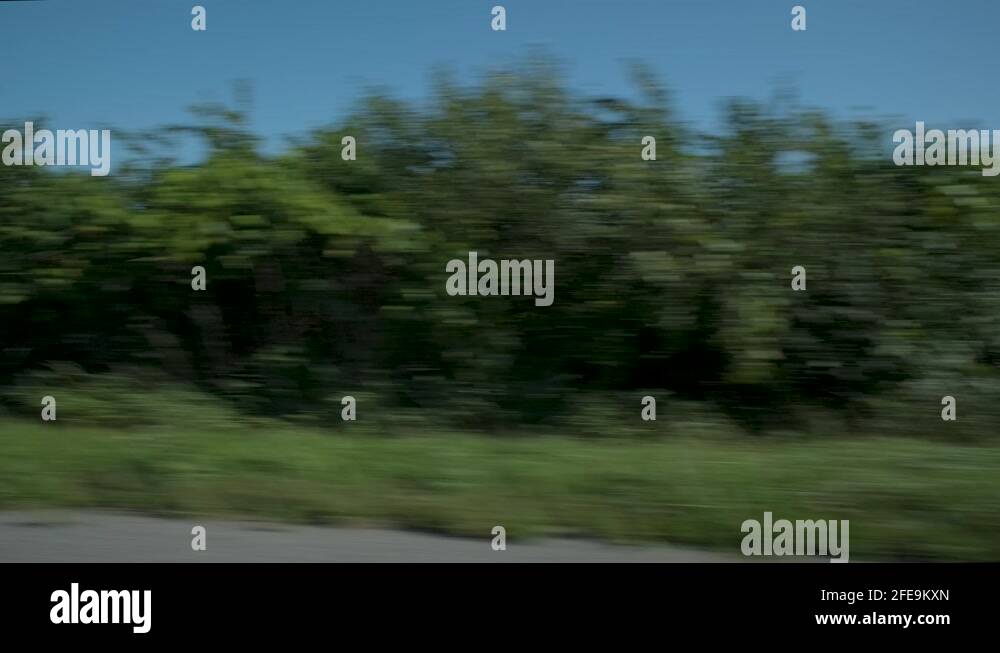Caring with speed at the side of a farming field at Prince Edward ...
