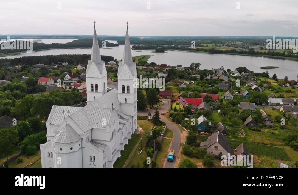 Church in town Slobodka Braslav Stock Video Footage - Alamy