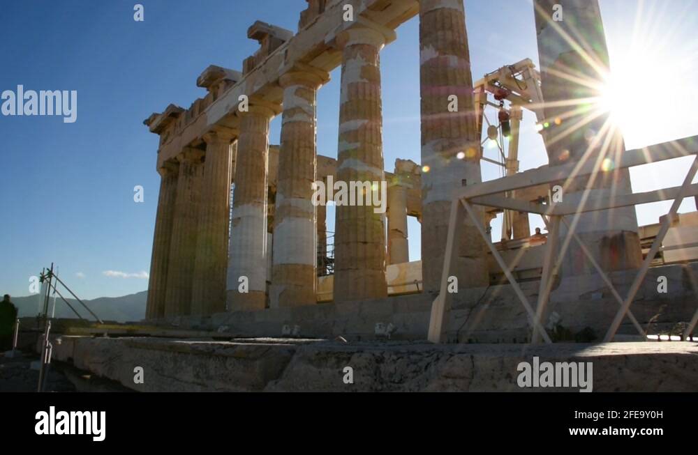 The Parthenon building in Acropolis of Athens Stock Video Footage - Alamy