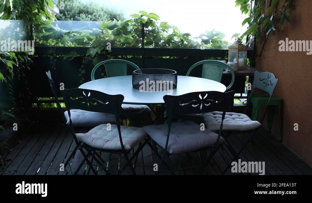 House balcony table chairs Stock Videos & Footage - HD and 4K Video ...