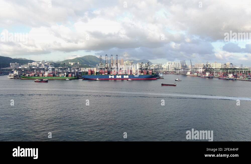 HMM Algeciras, The largest Container Ship in the world, docked at Hong ...