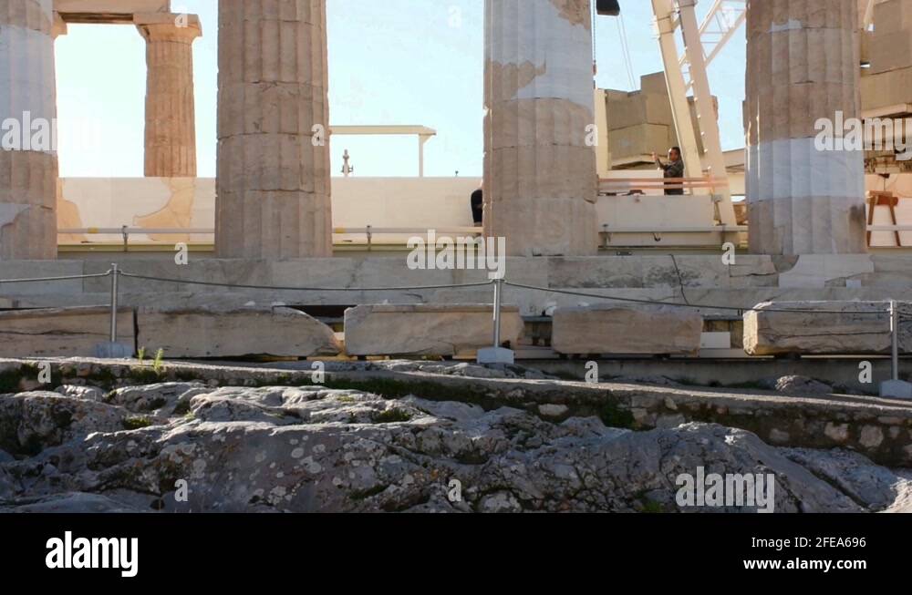 The Parthenon building in Acropolis of Athens Stock Video Footage - Alamy