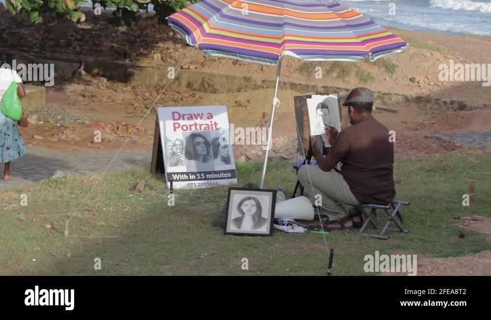 Sketch Artist in Galle Fort Perform a live pencil Portraiture drawing ...