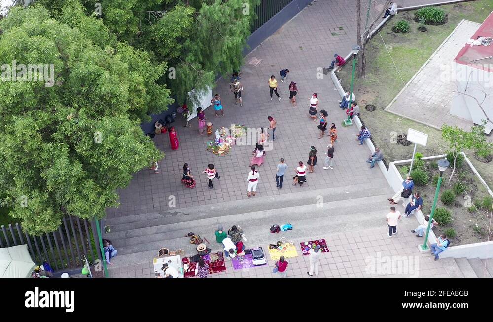 Many Yaki native people dancing danza del venado traditional authentic ...