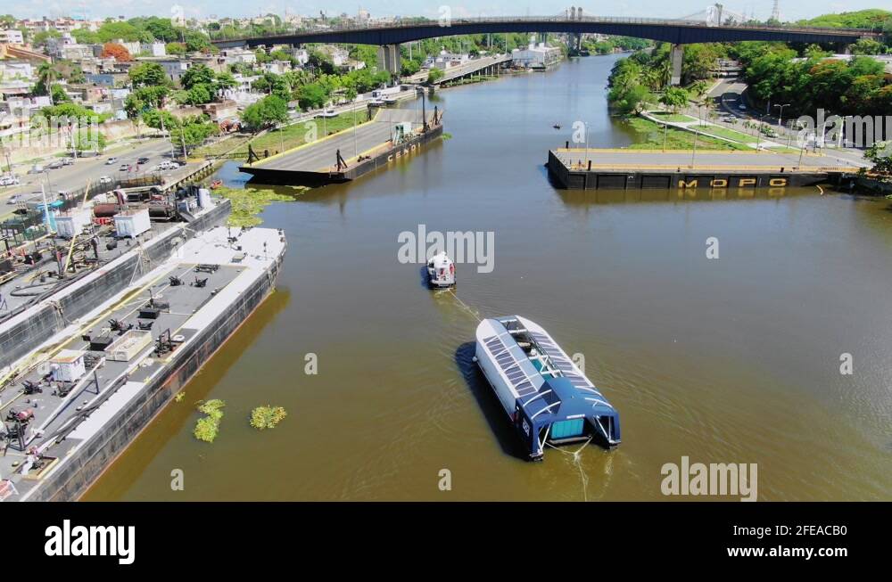 Amazing view of how the solid waste collector interceptor 004 is Stock ...