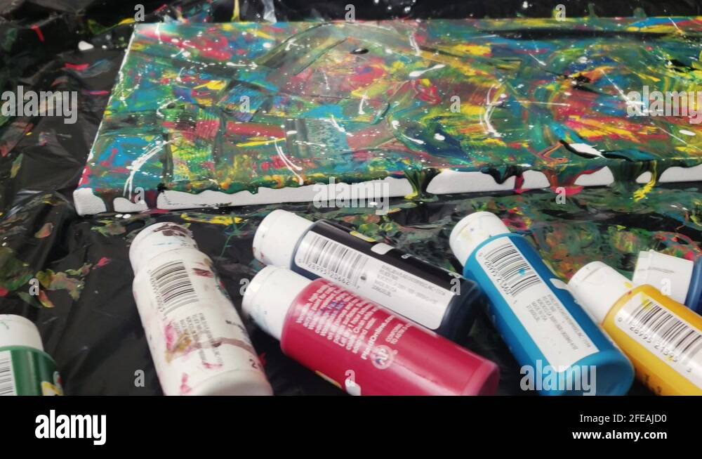 Paint splattered canvas Stock Videos & Footage - HD and 4K Video Clips ...