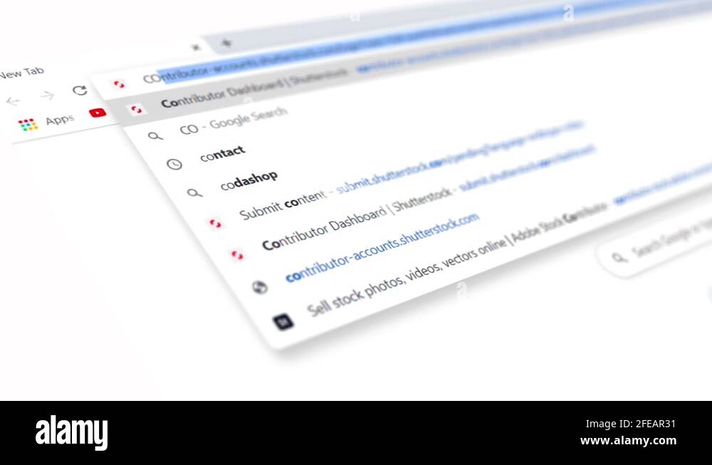 A doctor searching for covid-19 on google search bar. Close up view ...