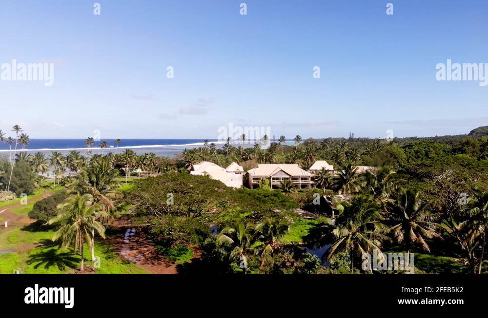DRONE: Abandoned Sheraton Resort in Vaimaanga, Rarotonga. Flying ...