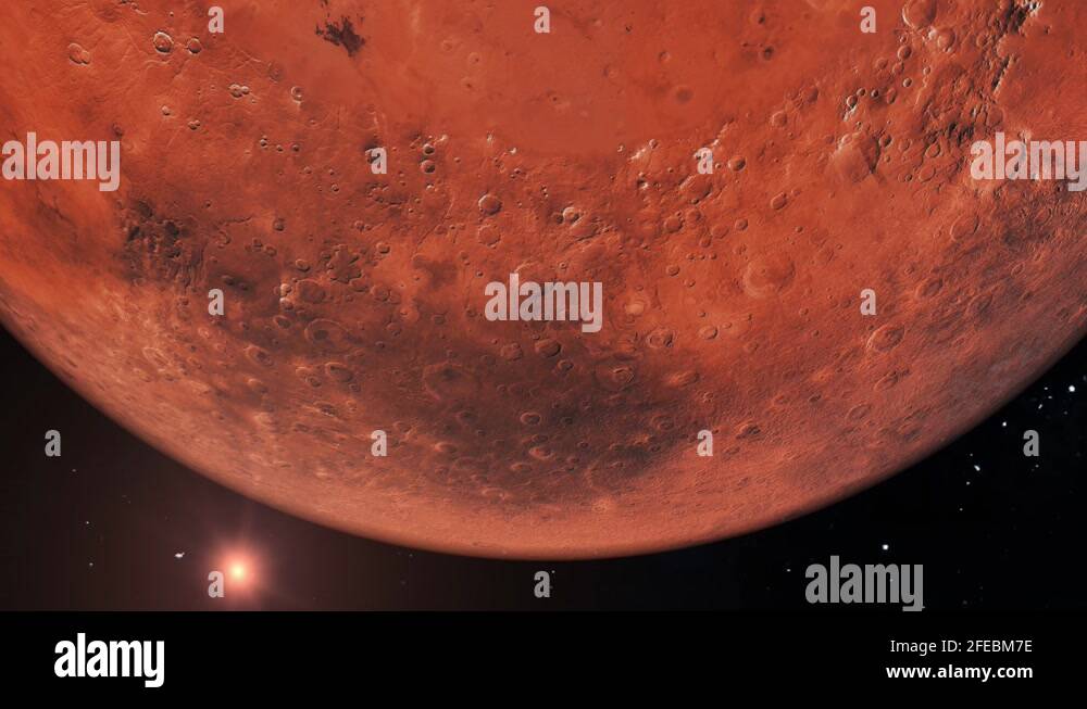Mars Rotating In Space 4K. 3d animation Stock Video Footage - Alamy