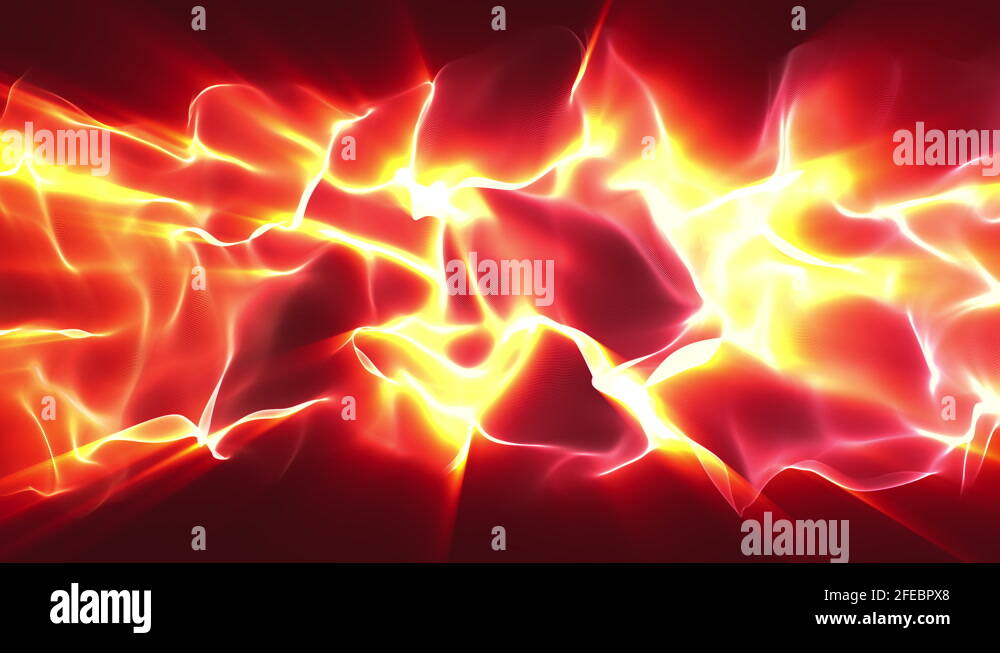 Energy Beam Animation Loop Horizontal Burning Red Stock Video Footage ...
