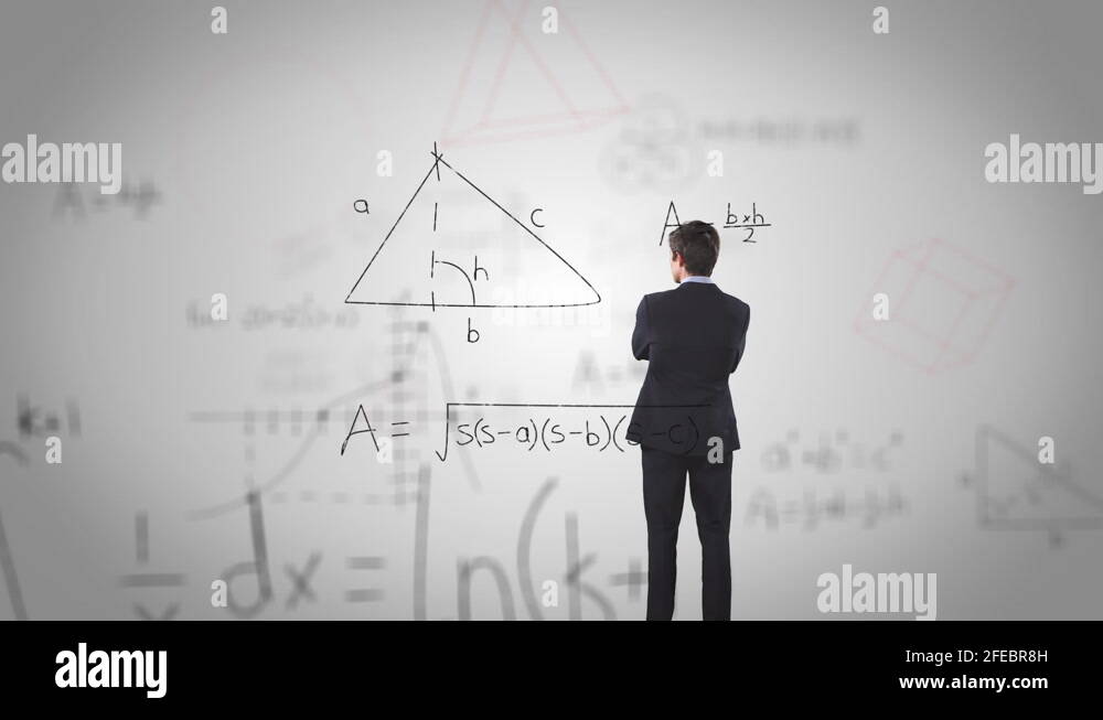 Man thinking over mathematical equations Stock Videos & Footage - HD ...