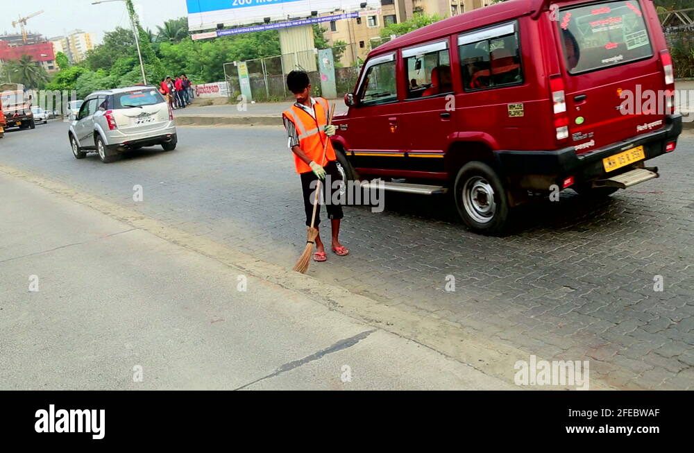 Indian road sweeper Stock Videos & Footage - HD and 4K Video Clips - Alamy