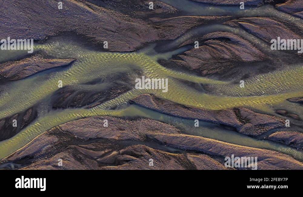 Braided River, Braided Channel Flowing At The Kudafljot River In South ...