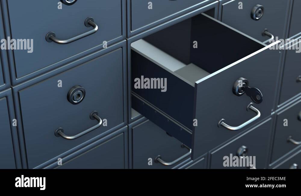 3D animation Background, 4K Folder Search In Archive Drawer Stock Video ...