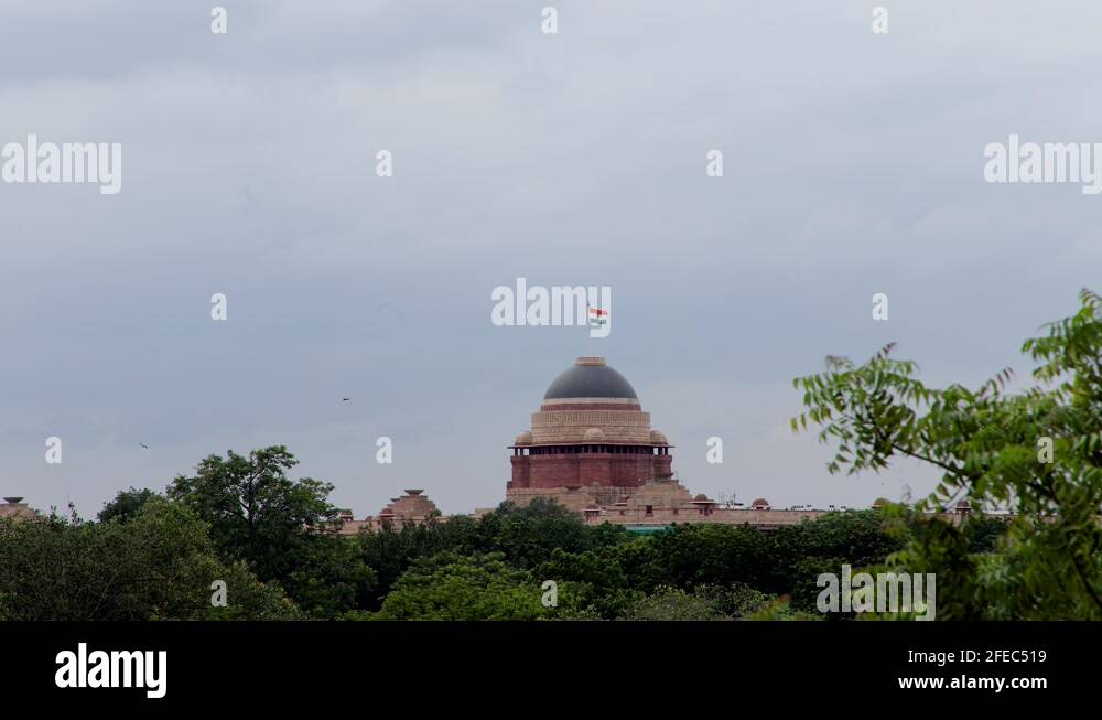 02 Sep 2020 Delhi/India . Indian President house building from Behind ...