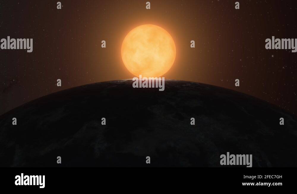 Exoplanet Orbiting a Dwarf Star, Animation Stock Video Footage - Alamy