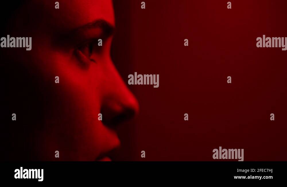Red light face woman studio model Stock Videos & Footage - HD and 4K ...