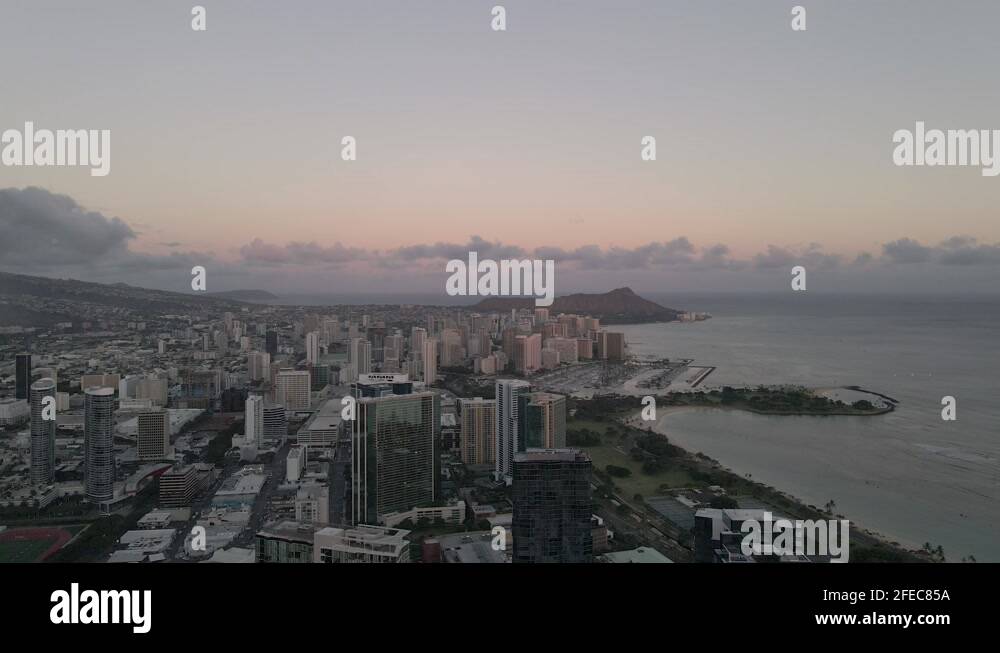 Diamond head ocean sunset drone Stock Videos & Footage - HD and 4K ...