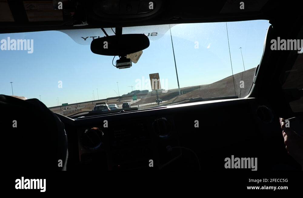 Denver international airport road and exit sign Stock Video Footage - Alamy