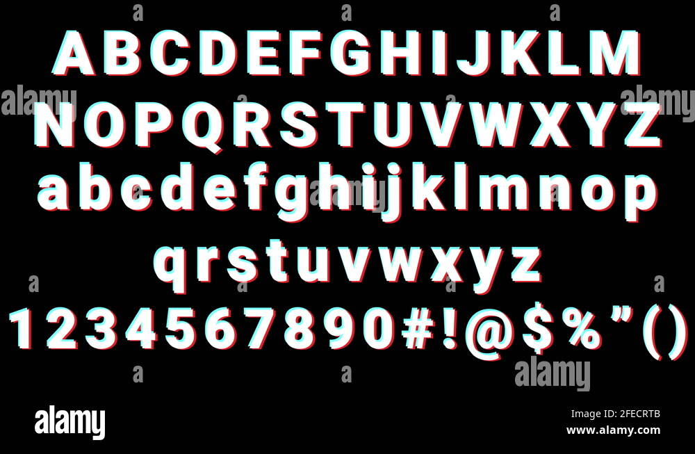 Trendy Tik Tok Style Font Animation. Animated Letters for Social Media ...