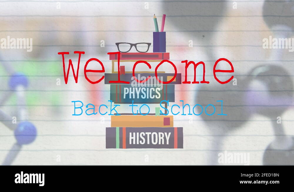 Welcome back to school text against laboratory Stock Video Footage - Alamy