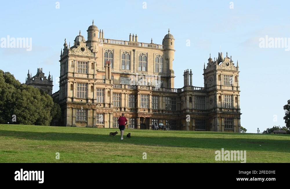 A view of the historic Wollaton Hall on the grounds of Wollaton Park in ...