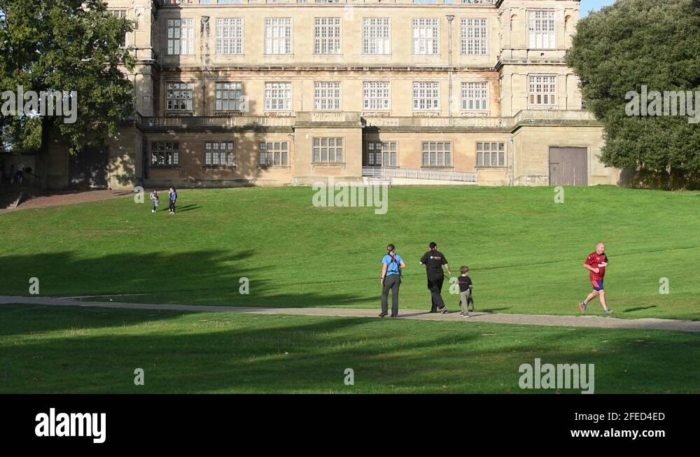 A view of the historic Wollaton Hall on the grounds of Wollaton Park in ...