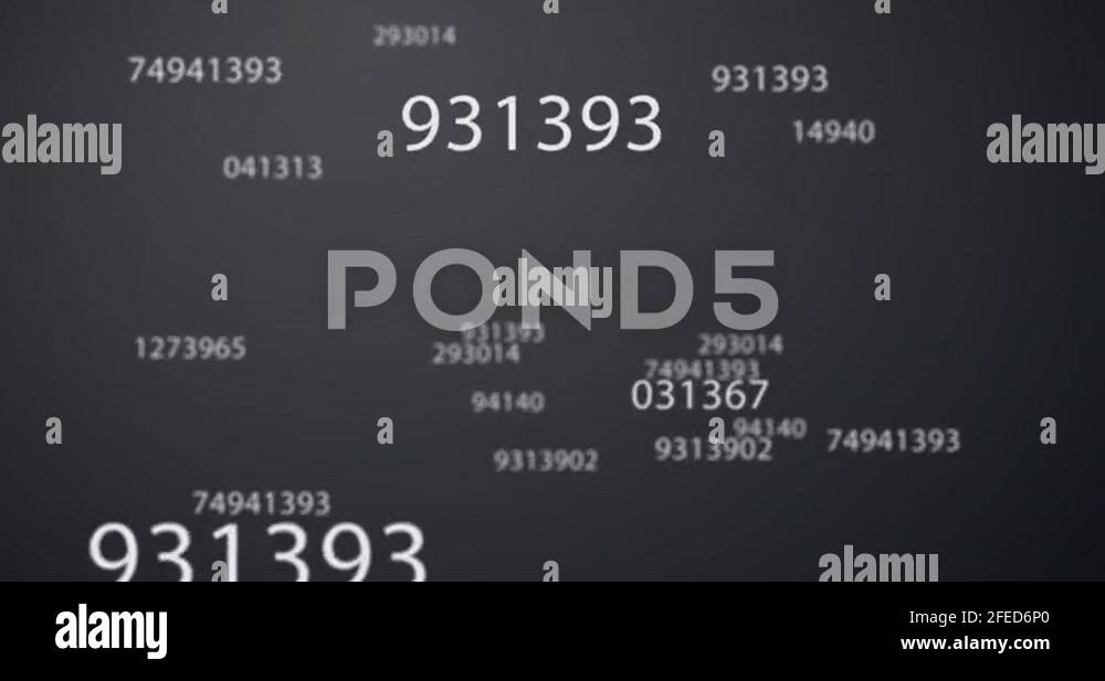 Multiple white numbers rising growing changing animation Stock Video ...