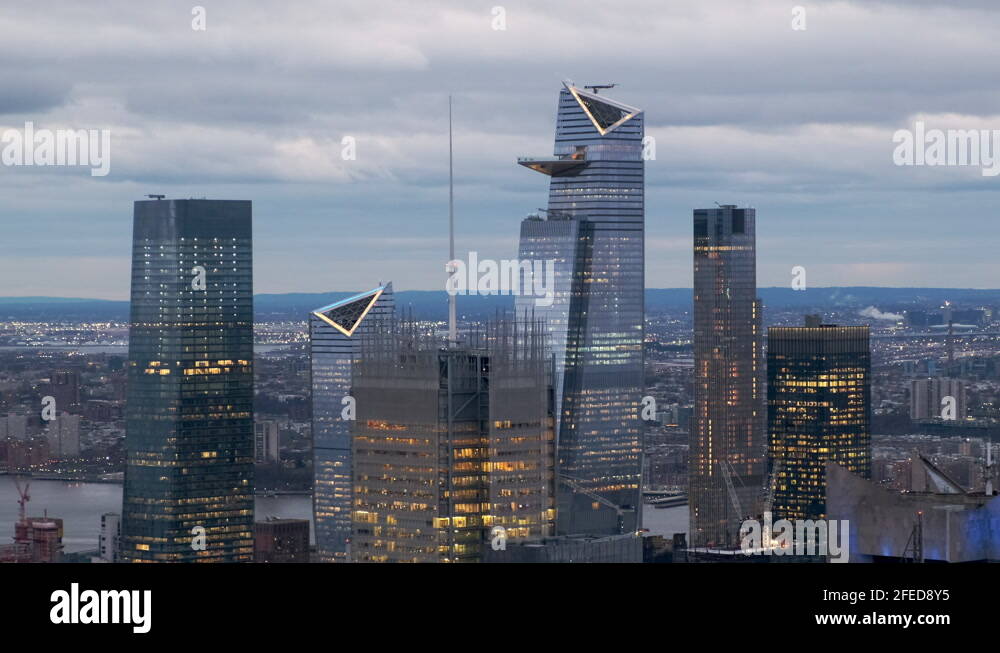 Midtown Skyline Hudson Yards Observation Deck Stock Video Footage - Alamy