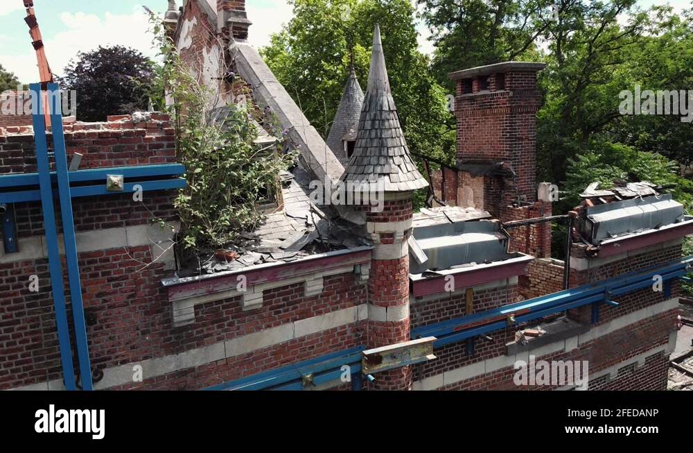 Old abandoned urbex mansion in Antwerpen Belgium Stock Video Footage ...
