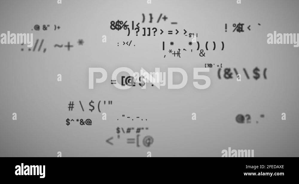 Multiple symbols changing against grey background Stock Video Footage ...