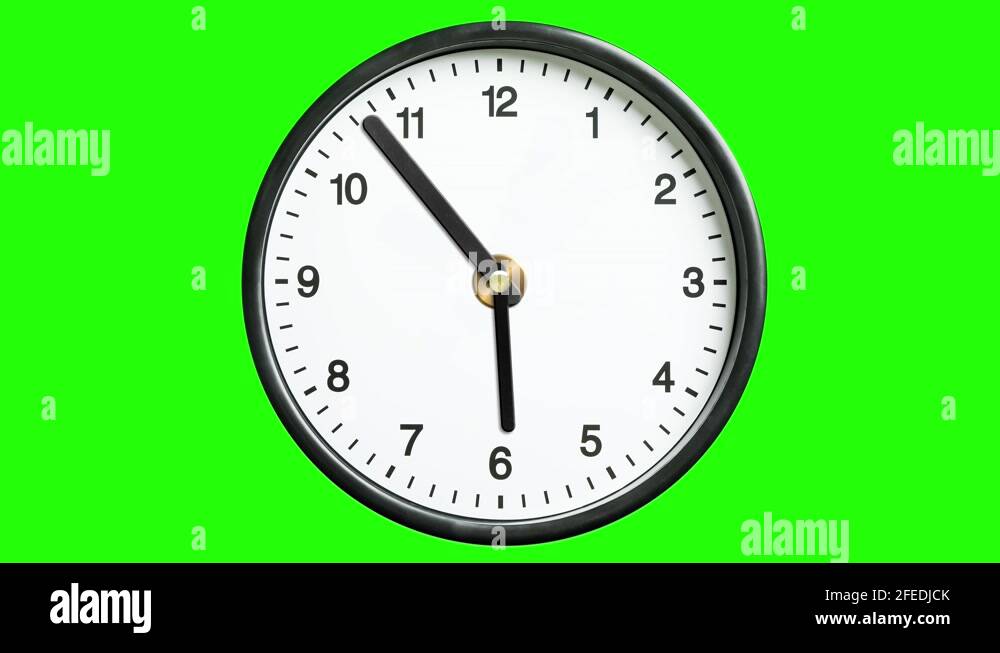 Wall clock 24 hours Time Lapse Green Screen Transparent Background 120 ...