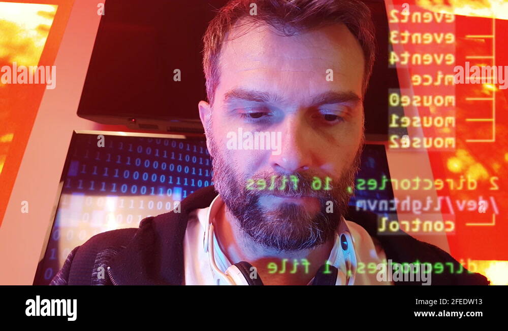 Hacker Looking At Screen And Typing Code Laptop Pov A Programmer Working Stock Video Footage